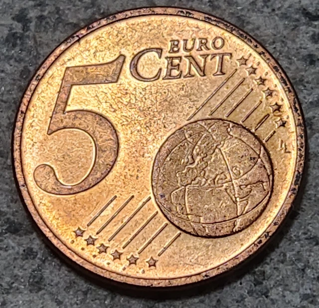 EUROPEAN UNION (GERMANY) 🇪🇺/🇩🇪 Five (5) Euro Cents Coin 2002 A (Berlin ...