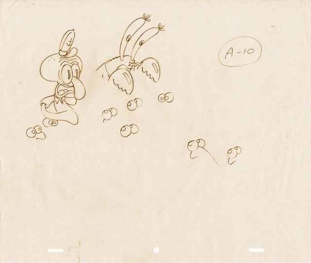SPONGEBOB SQUAREPANTS PILOT EPISODE 3 sequenced production drawings for ...