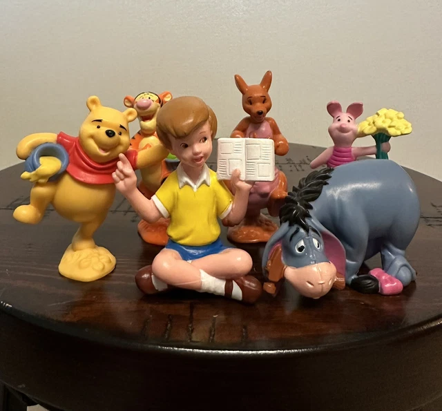 DISNEY WINNIE THE Pooh Characters Figures PVC Plastic Toy Lot Of 5 Cake ...
