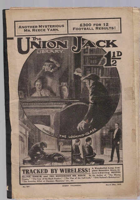 THE UNION JACK LIBRARY COMIC No. 807 29th March 1919 - SEXTON BLAKE £5. ...