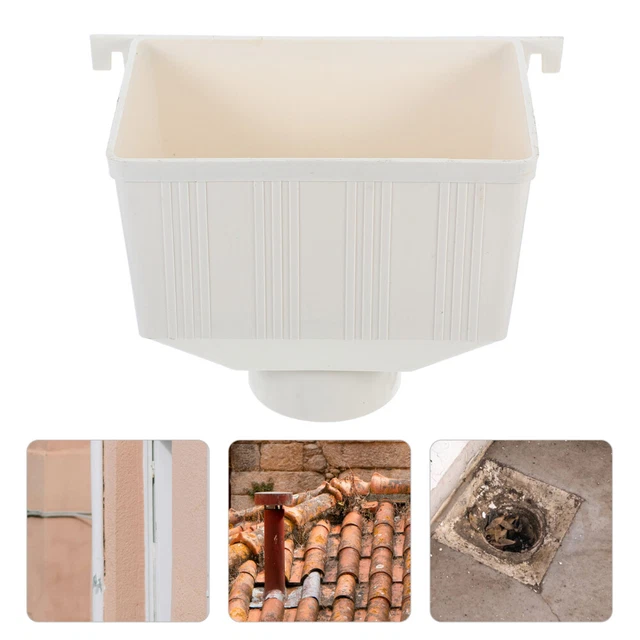 PVC SQUARE PIPE Drain Rainwater Connector Universal Gutter for ...
