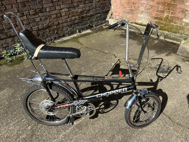VINTAGE RALEIGH CHOPPER Mk2 Bike Black Prismatic. Delivery Available. £ ...