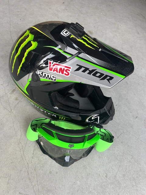 THOR MONSTER ENERGY Quadrant 2 Pro Circuit Motocross Motorcycle Helmet ...