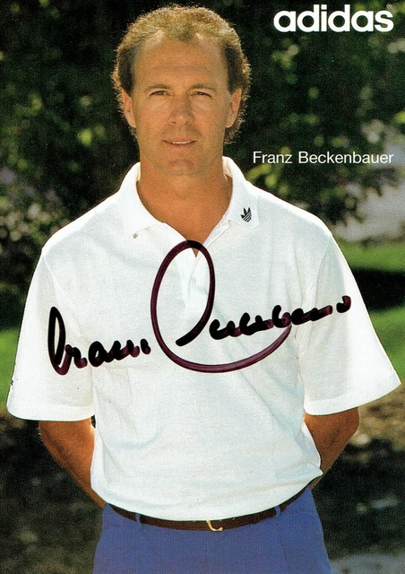 FRANZ BECKENBAUER ORIGINAL signierte Adidas Autogrammkarte EUR 14,90 ...