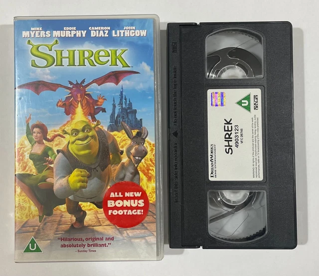 SHREK VHS VIDEO Tape Movie Film 2001 Dreamworks £4.99 - PicClick UK