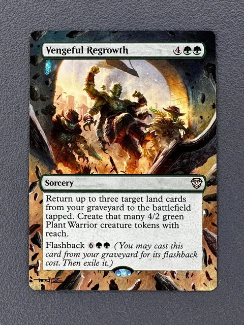 VENGEFUL REGROWTH MTG Outlaw of Thunder Junction dipinto a mano arte ...