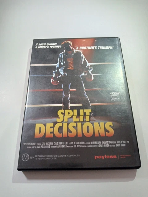 SPLIT DECISIONS (DVD, 1988) Jeff Fahey Gene Hackman Region 4 PAL DVD $8.95 - PicClick AU
