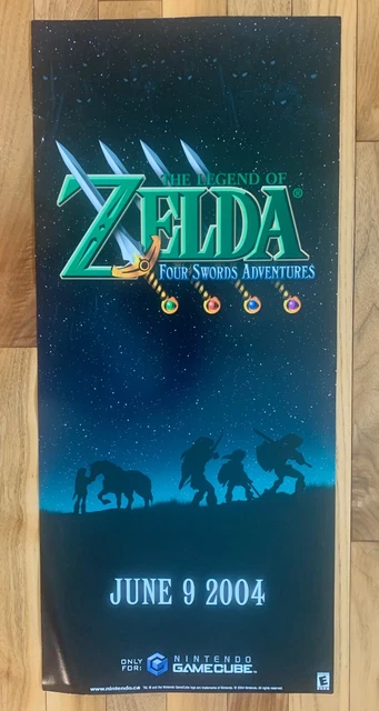 RARE OOP ORIGINAL LEGEND OF ZELDA: FOUR SWORDS ADVENTURES GBA Promo ...