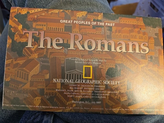 GREAT PEOPLES OF The Past The Romans map insert National Geographic ...