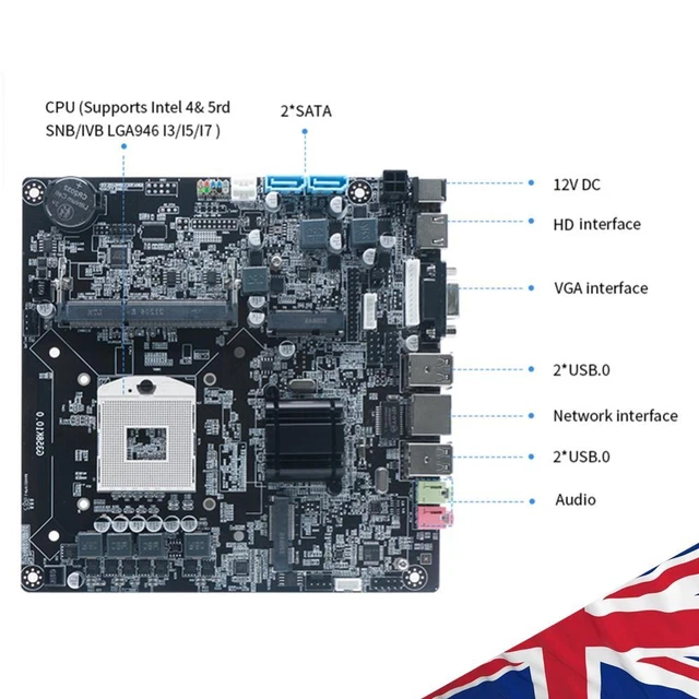HM65 MICRO-ITX MOTHERBOARD All-in-1 LGA988 PC Motherboard Computer ...