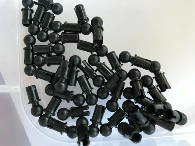 LEGO-NEW-#6628A-BLACK-TECHNIC PIN W/ Friction Ridges And Tow Bar-25 ...