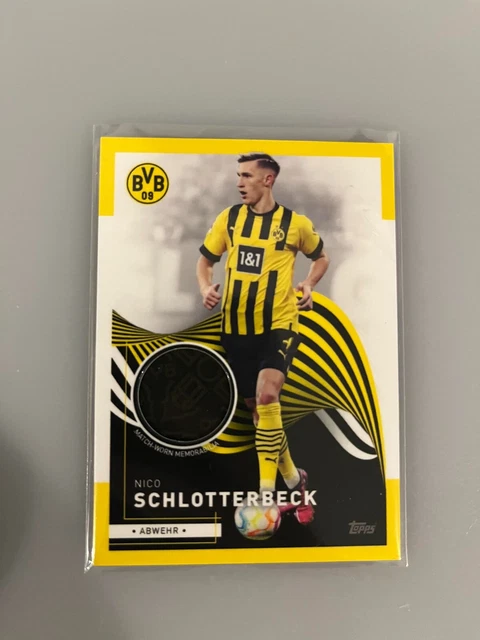 NICO SCHLOTTERBECK #RC-NS Match Worn Memorabilia Topps 2023 Borussia ...