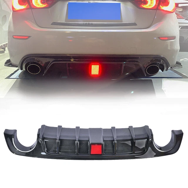 New Carbon Fiber Rear Bumper Diffuser Lip Fit Infiniti Q50 2018 2022