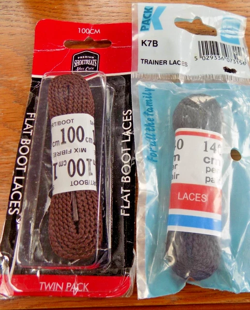 THICK BOOT FLAT Laces 100cm & Trainer Laces 140cm NEW Sports / Walking ...