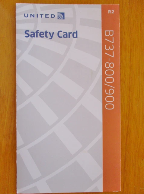 SAFETY CARD UNITED USA * BOEING B737-800/900 * R 2 * STAR ALLIANCE ...