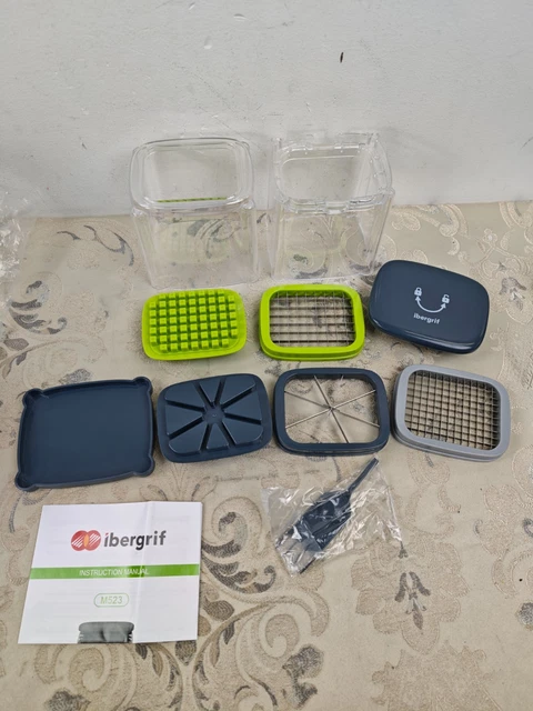 IBERGRIF M523 POTATO Chipper Chip Cutter, 3 in 1 Potato Cutter, Fast ...