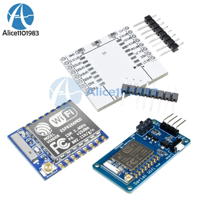 ESP ADAPTER PLATE Expansion+ESP8266 ESP-07 Remote Serial Port WIFI ...