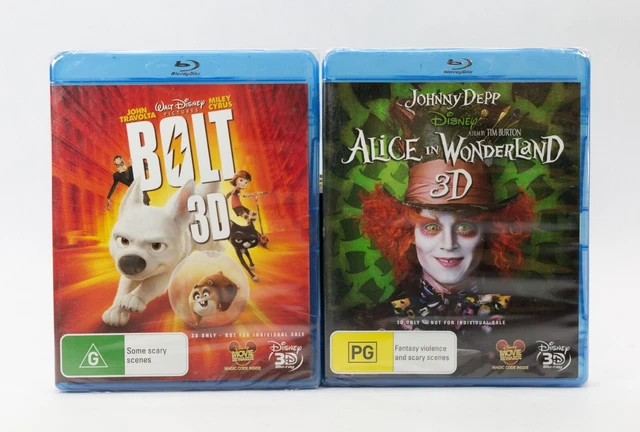 WALT DISNEY PICTURES Bolt 3D & Alice In Wonderland 3D Blu-ray Brand New ...