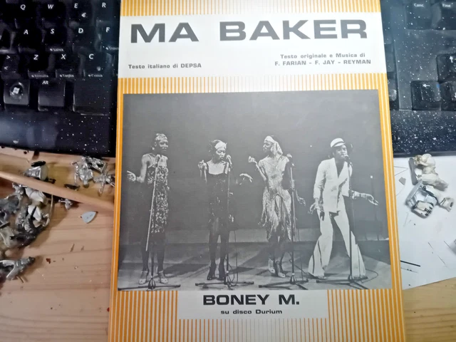 SPARTITO SHEET MUSIC Boney M. MA BAKER originale 1977 EUR 11,00 ...