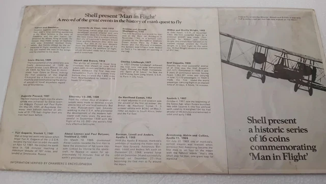 MAN IN FLIGHT: Shell Petrol Complete Collection of Comemorative Medals ...