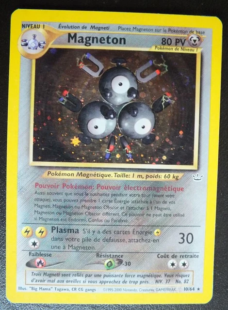 CARTE POKÉMON MAGNETON Holo 10/64 - Neo Revelation - Rare - Fr - Très Bon état EUR 29,90 ...