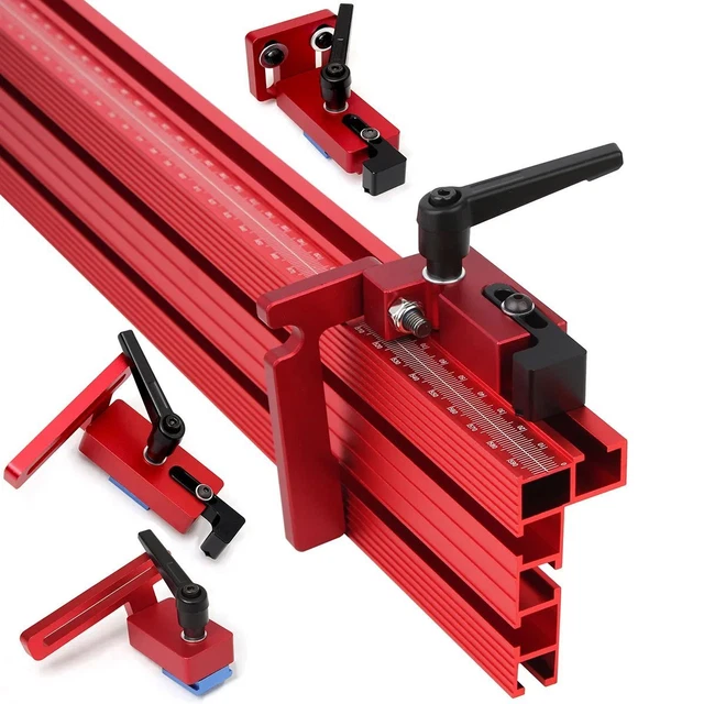 ROUTER TABLE FENCE Aluminum Multi T-Track Table Saw Profile Fence T ...