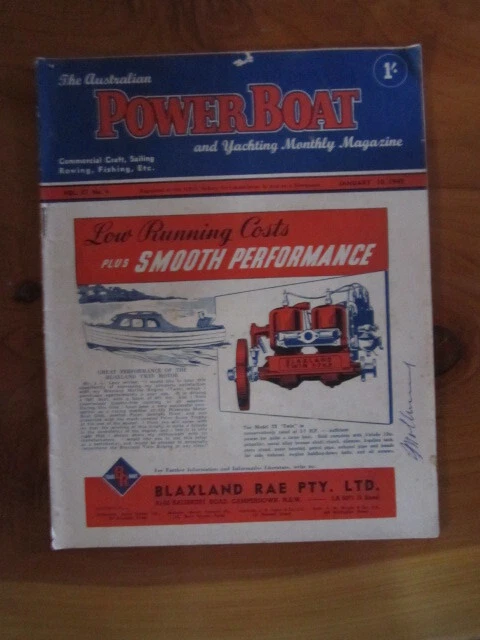 MAGAZINE THE AUSTRALIAN Power Boat And Yachting 1949 Great ***Must See ...