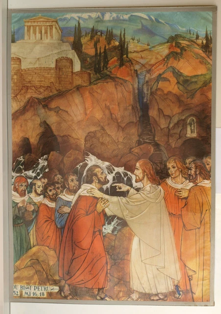 TABLEAU BIBLE TESTAMENT Église 52 Du Sont Petrus MT 16,18 ...