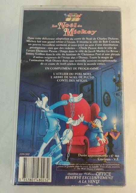 VHS MICKEY'S CHRISTMAS Walt Disney Mini Video Cassette 1992 $15.82 ...
