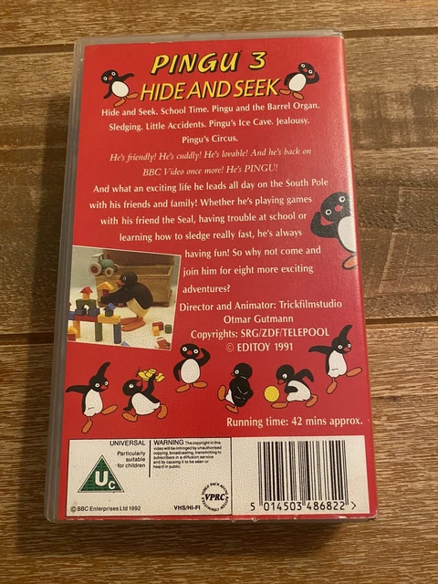 PINGU 3 HIDE And Seek VHS Video Children’s Retro BBC 8 Stories Penguin ...