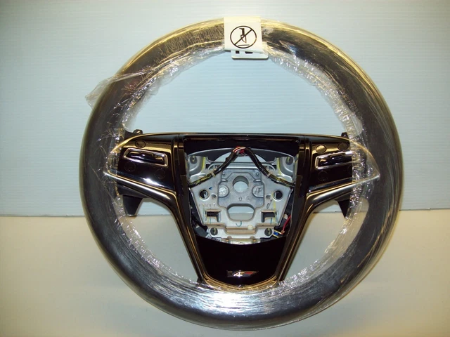 2016-2019 CADILLAC ATS-V Black Leather Steering Wheel Assembly OEM ...