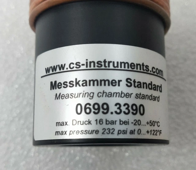 STANDARD CHAMBER MEASUREMENT for Dew Point Dimensions 0699.3390 Ci ...