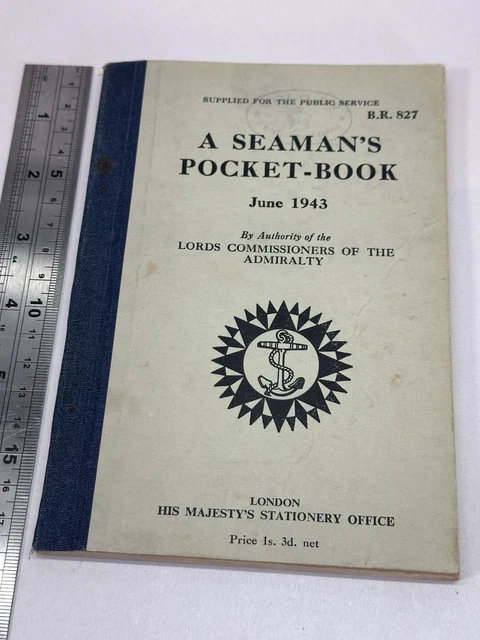 WW2 BRITISH ROYAL Naval Seaman's Original Hard Covered Pocket Book ...