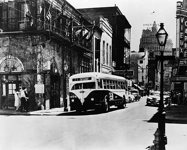 BOURBON STREET, BUS Named "Desire" - New Orleans, LA Bourbon S - 1953 ...