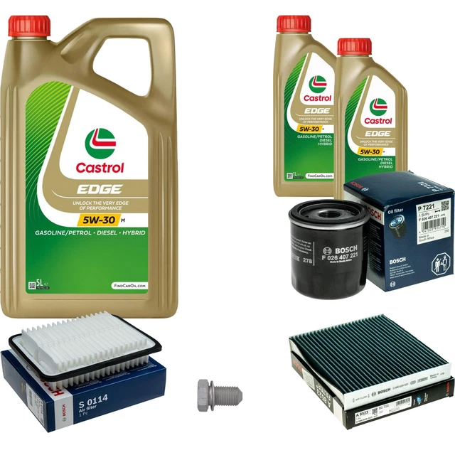 BOSCH INSPECTION SET 7 L Castrol 5W-30 M pour Toyota Auris EUR 186,88 ...
