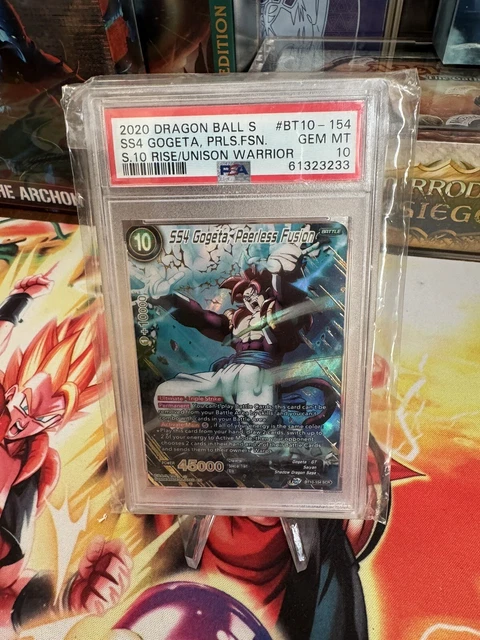 DRAGON BALL SUPER SS4 Gogeta, Peerless Fusion BT10-154 SCR PSA 10 1ère édition EUR 298,72 ...