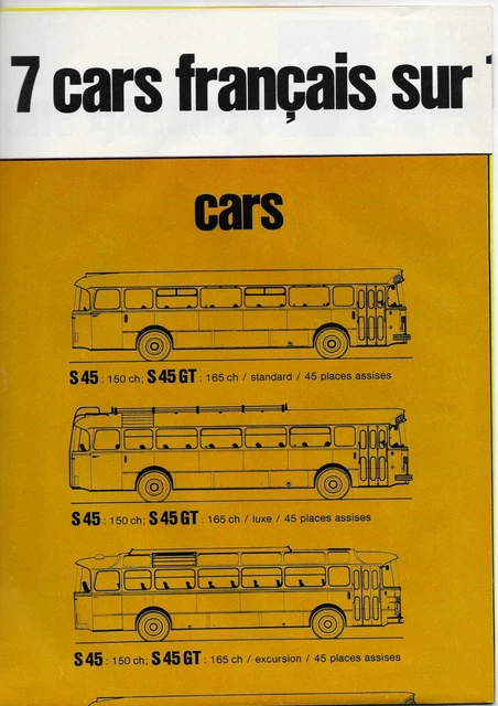 PROSPECTUS SAVIEM RENAULT GAMME CARS AUTOBUS CAMIONS 1968 catalogue ...