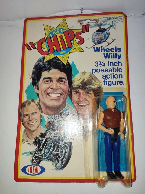 RARE FIGURINE CHIPS Wheels Willy -Figure 3 3/4 Inch-Ideal Mego 1977 ...