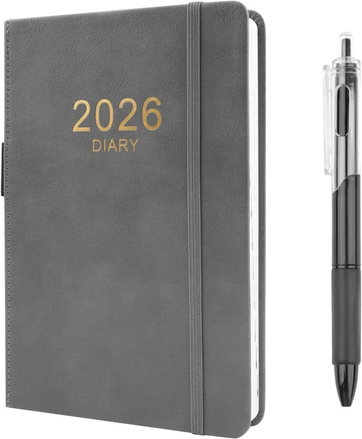 2026 DIARY A5 Page a Day, 352 Pages Soft Cover Diary 2026 with Pen, A5 ...
