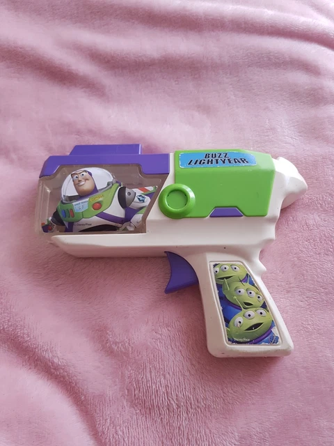 DISNEY PIXAR BUZZ lightyear laser blast gun lights up sounds blaster ...