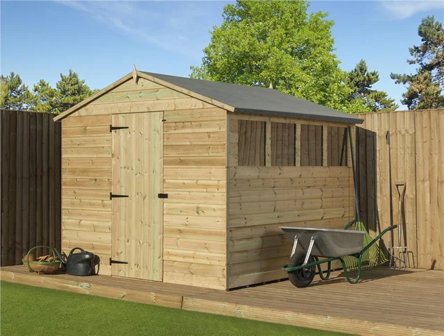 EMPIRE 9000 PREMIER Apex Shed Wooden 8X8 8ft x 8ft SHIPLAP TONGUE ...