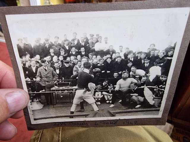 WW2 MILITARY BOXING MATCH 1942. ORIGINAL WW2 PHOTO 11x8cm £2.99 ...