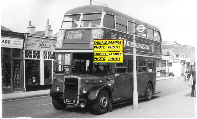 LONDON TRANSPORT B&W Bus Photograph-RTL 563 Route 65 £1.00 - PicClick UK