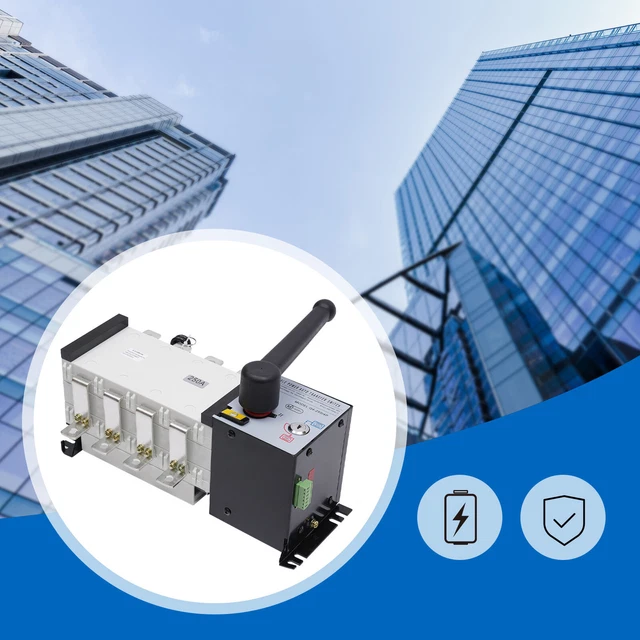 DUAL POWER AUTOMATIC Transfer Switch 3 Phase Circuit Breaker Changeover ...