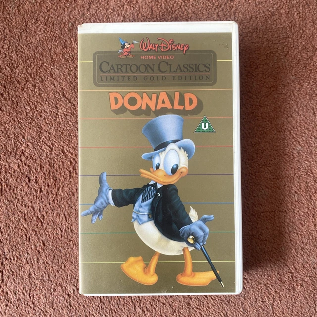 DISNEY DONALD VHS Video Cartoon Classics Limited Gold Edition White ...