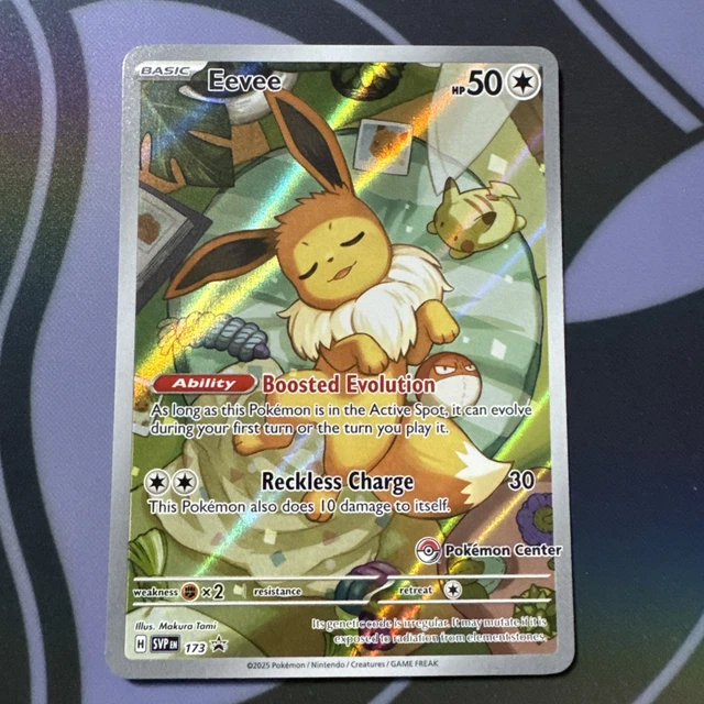 POKÉMON TCG EEVEE 173 Pokemon Center Stamped Promo Prismatic Evolutions ...