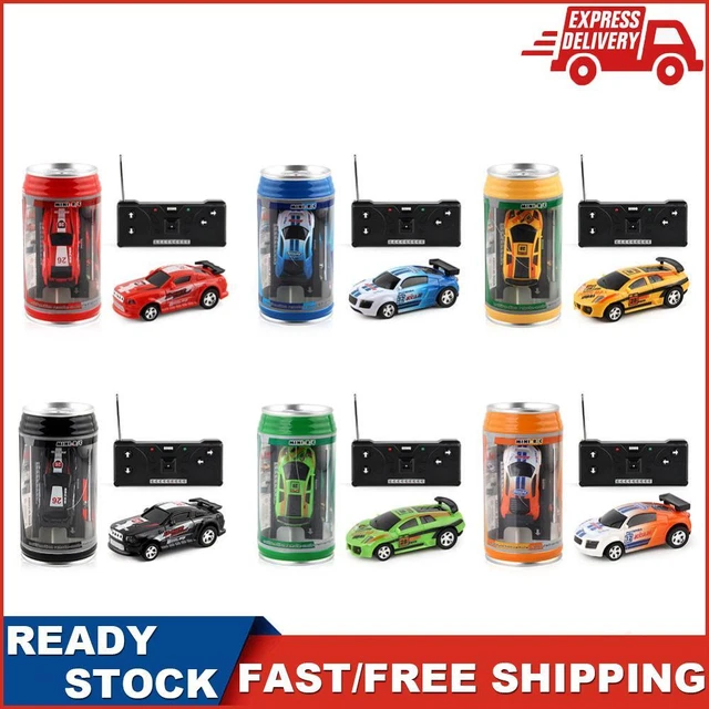 COKE CAN MINI Cans RC Car with Roadblocks RC Car Micro Racing Car ...