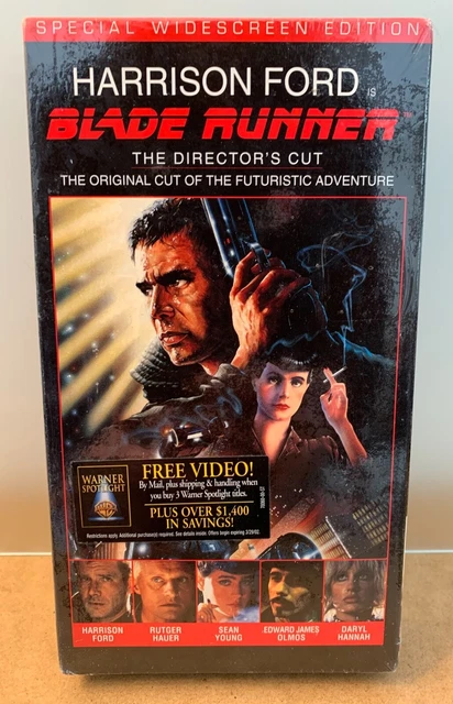 BLADE RUNNER WIDESCREEN director's cut VHS SEALED WATERMARKS + HYPE ...