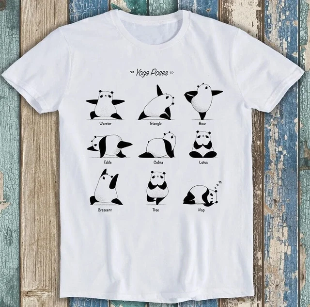 PANDA STRIKING DIFFERENT Yoga Poses Best Seller Funny Gift Tee T Shirt ...