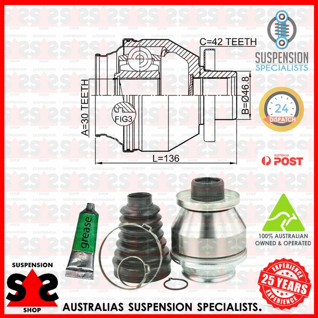 FRONT AXLE LEFT Joint Kit, Drive Shaft Suit VW Transporter 2.5 TDI TRANSPORTER EUR 84,00 ...